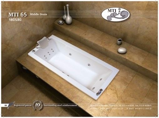 אמבטיה אקרילית מלבנית 18080